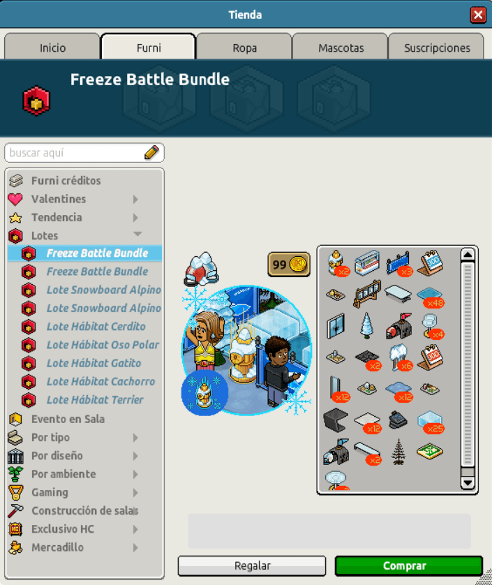 [INT] En venta: Lote Freeze Battle – HabboTemplarios