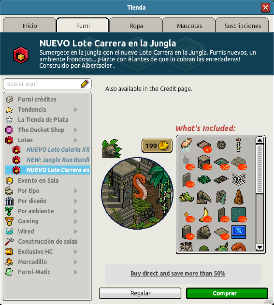 [INT] En venta: Lote Carrera en la Jungla – HabboTemplarios